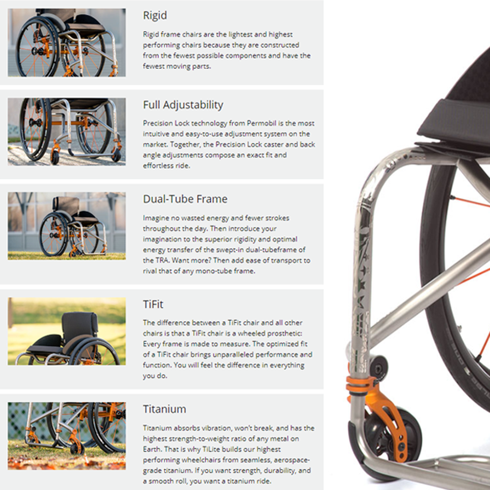 TiLite TiLite TRA - TiLite Rigid Wheelchairs