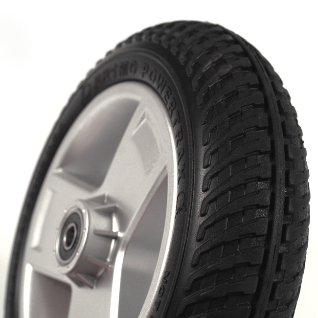 Pride 8" Black Flat-Free Front Wheel Assembly for Go Go Elite Traveller ...