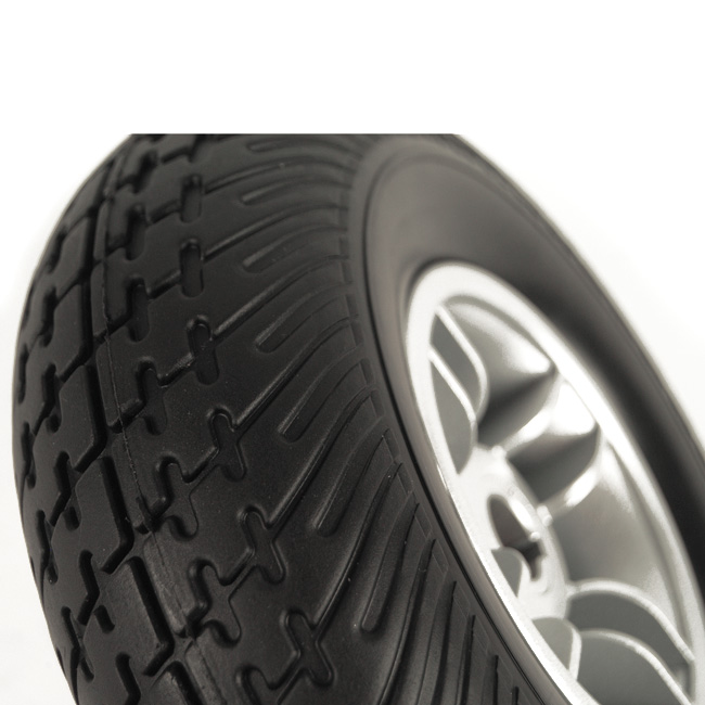 Pride 9" Black Flat-Free Rear Wheel Assembly for Go Go Elite Traveller ...