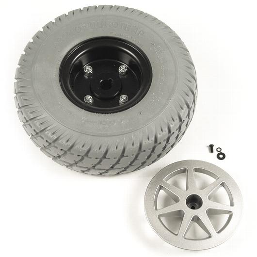 Pride 10" Gray Flat-Free Drive Wheel Assembly for Jazzy Select - Pride ...